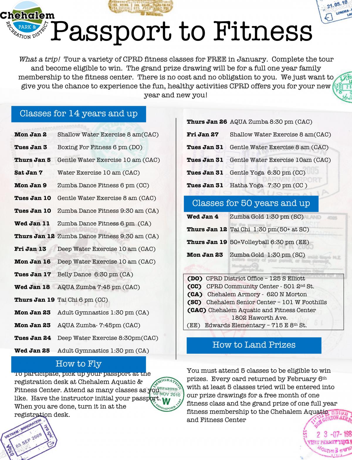 Passport to Fitness | Chehalem Park & Recreation District